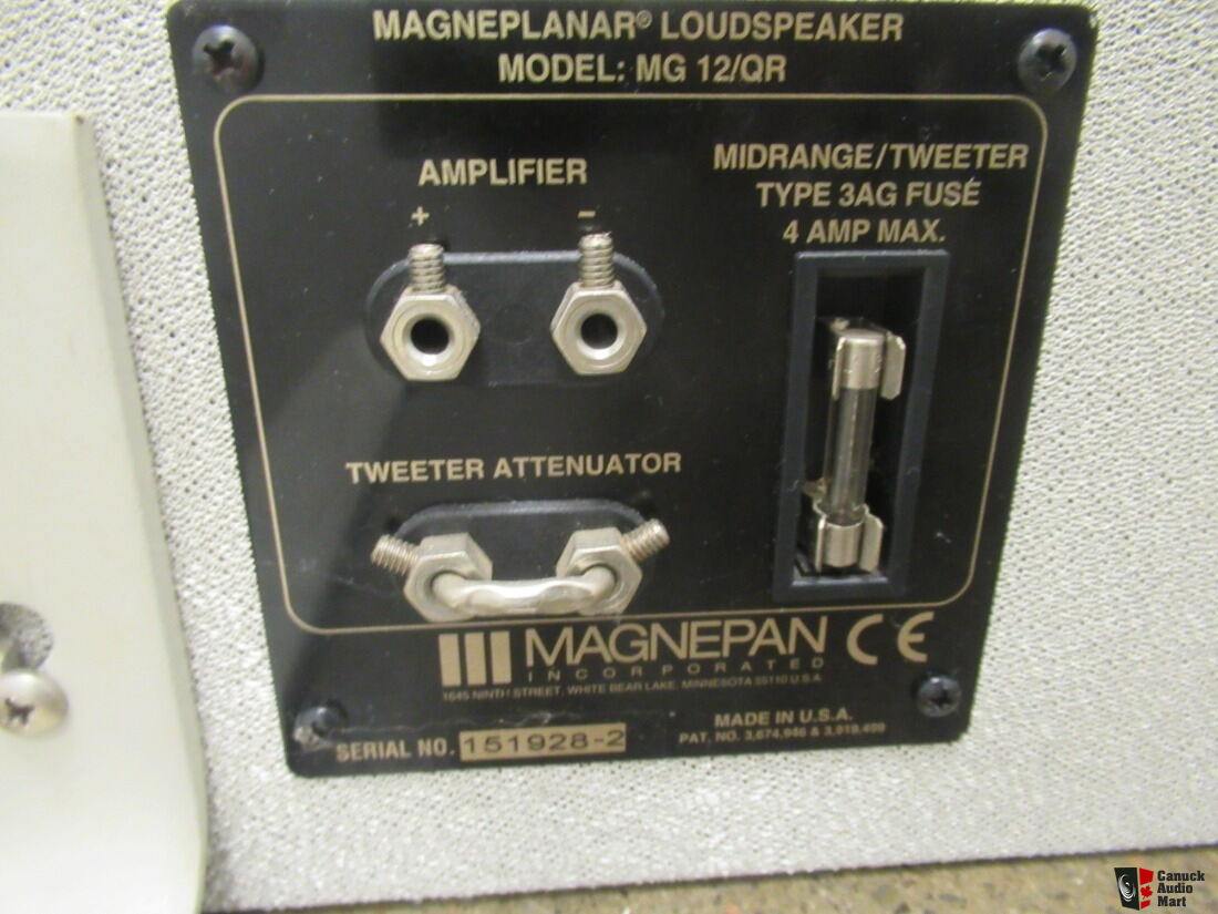 MagnePlanar MG 12 QR pair of Speakers Loud Speaker Photo #5222677 - US ...