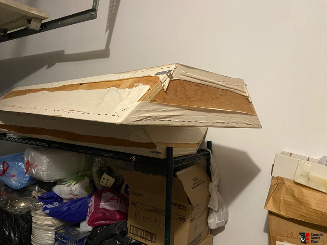 Home made Bass traps. Wood frames with Corning 703 insulation cores ...