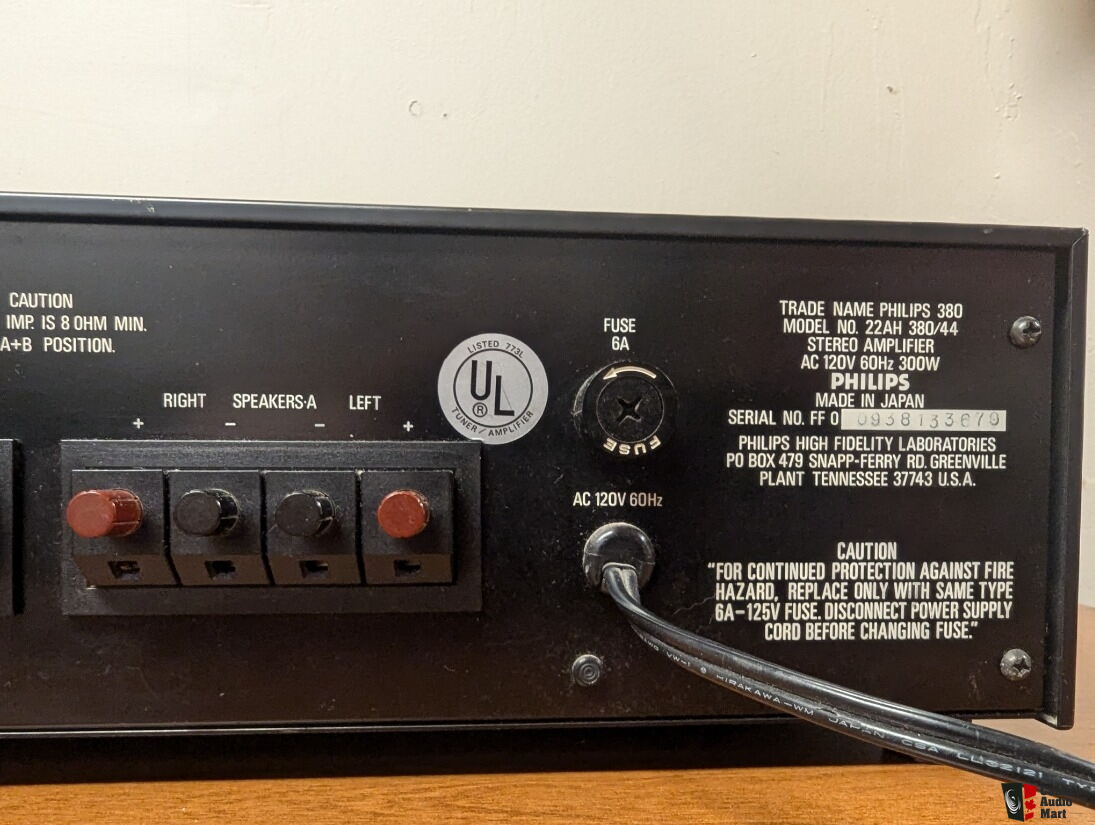 RARE* Black Tulip Philips AH380 power amplifier Photo #5242219 - Canuck ...