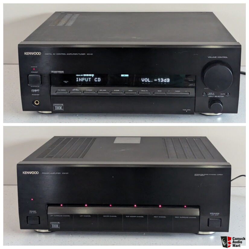 Kenwood KM-X1 THX Power Amplifier & KC-X1 AV Control Amplifier Photo ...