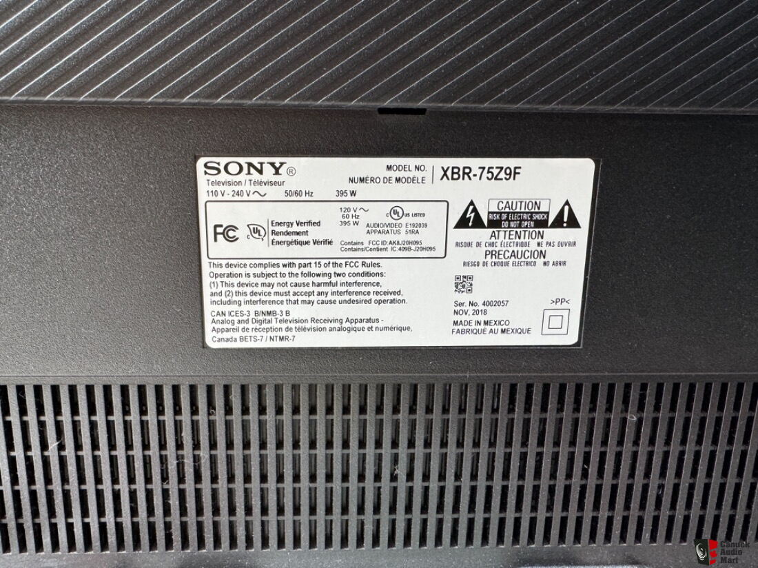 Sony Master Series 75" XBR-75Z9F Photo #5252956 - Canuck Audio Mart