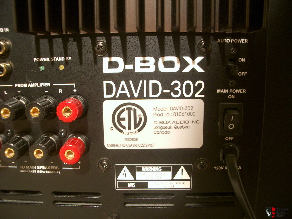 D-BOX DAVID 302 12" Amplified Subwoofer Photo #527480 - Canuck Audio Mart