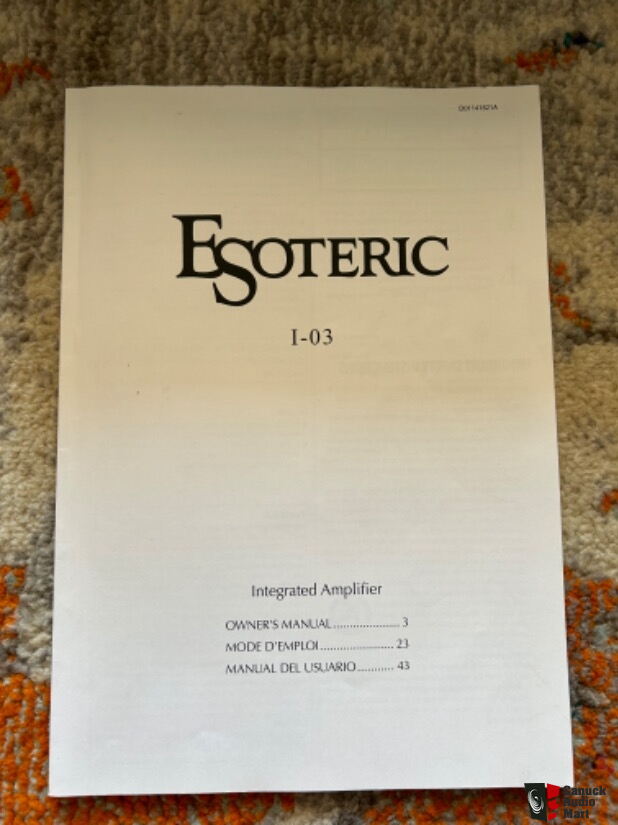 Esoteric I-03 Photo #5277964 - US Audio Mart