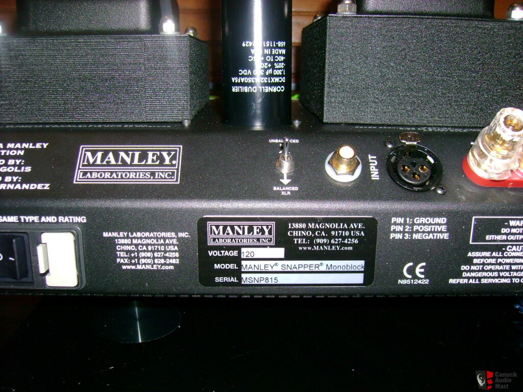Manley Snapper Mono Tube Amps W/ Jumbo Shrimp Preamp W/ remote TRADES ...