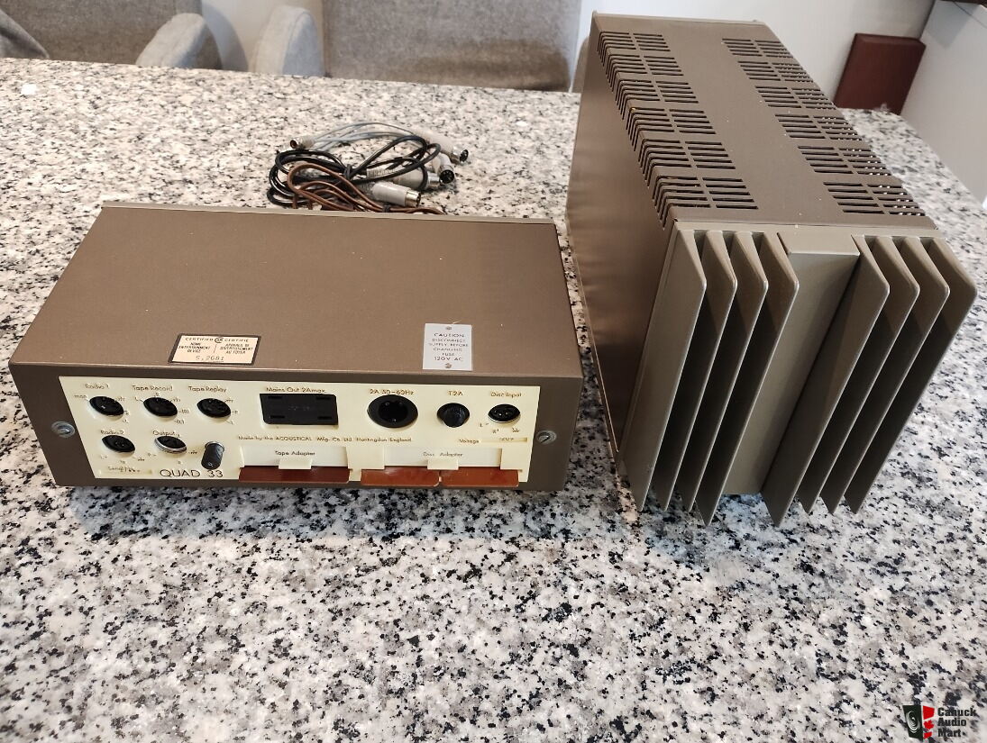 QUAD 33 Stereo Control Amplifier & QUAD 303 Stereo Power Amplifier ...