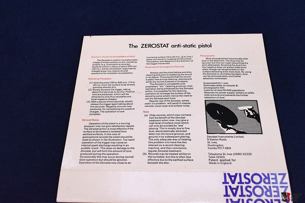 Zerostat Anti Static Gun For Vinyl Records