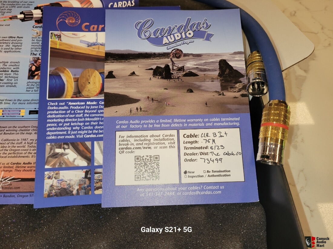 Cardas Clear Beyond 0.75m XLR interconnect pair For Sale - Canuck Audio ...