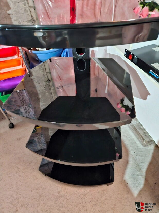 Audio Rack with 4 Tempered Glass Shelves Photo #5318249 - Canuck Audio Mart