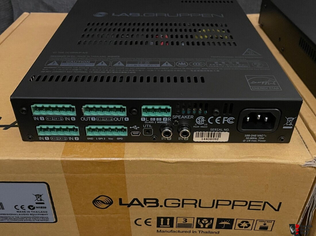 2x Lab Gruppen Lucia 240/2M Amps 120W Stereo Amps w/Rackmount kit ...