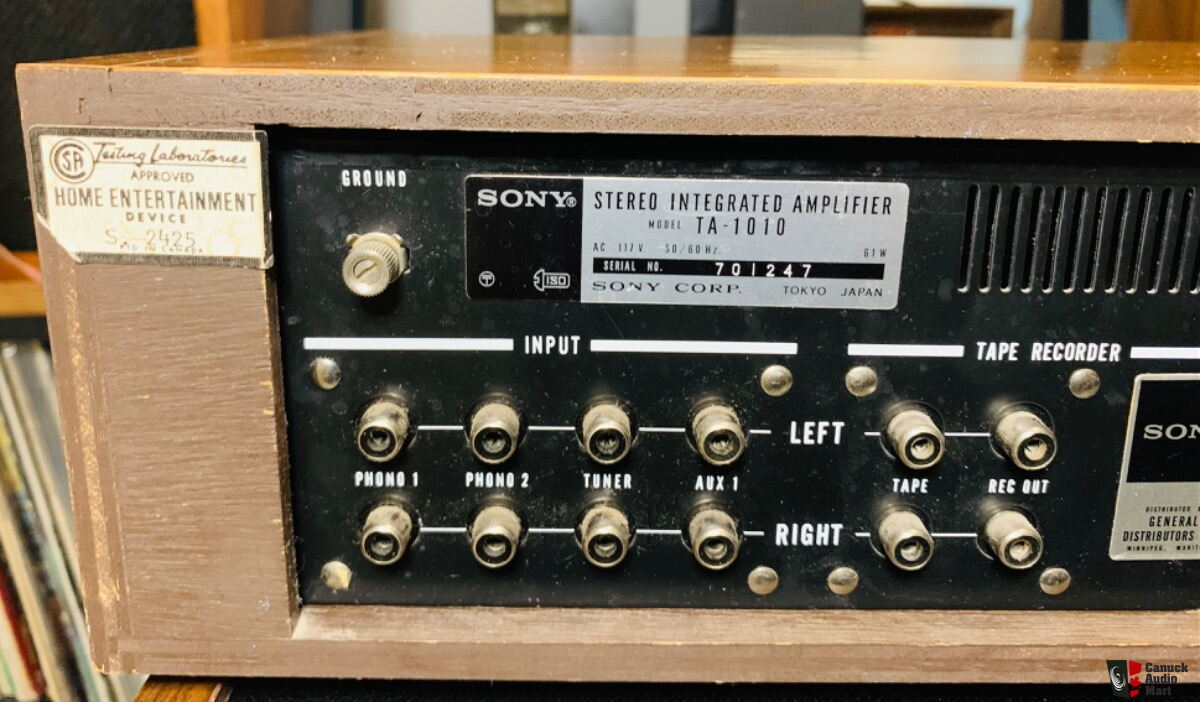 Sony TA 1010 Integrated Amplifier (Japan) Photo #5359448 - Canuck Audio ...