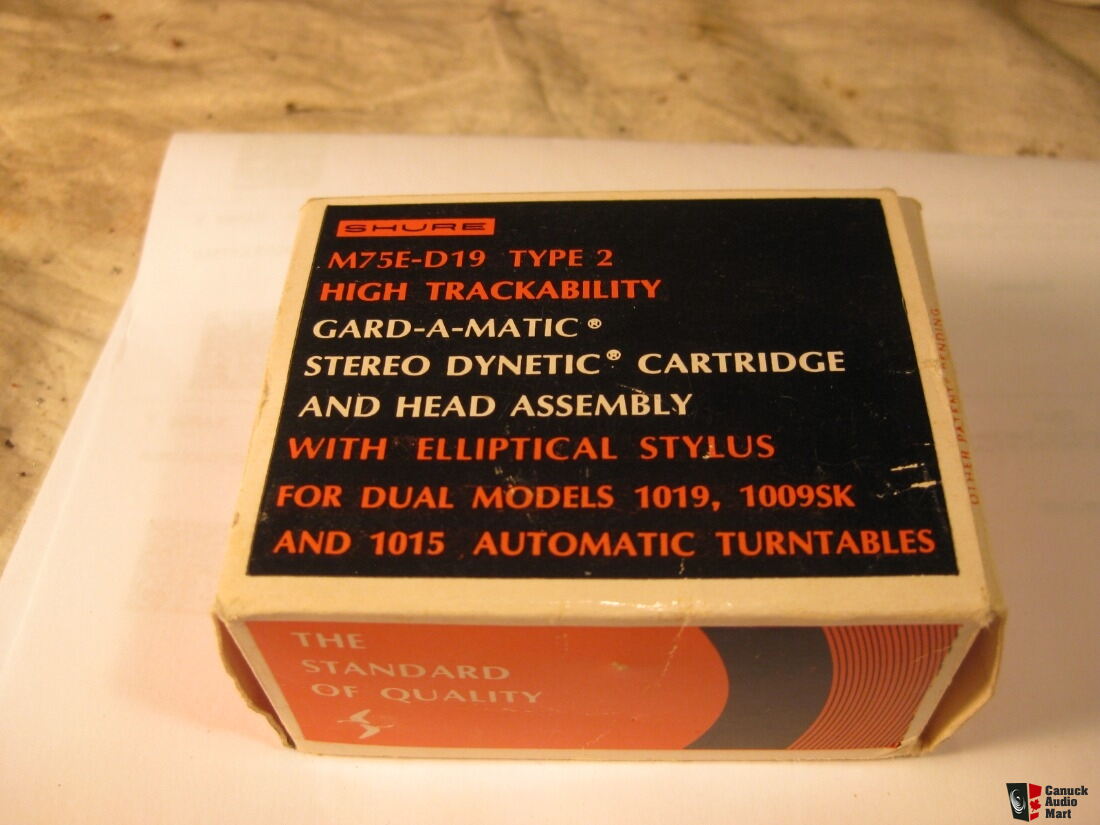 Vintage Shure M75E-D19 Type 2 Phono Cartridge and DUAL Carrier For Sale ...