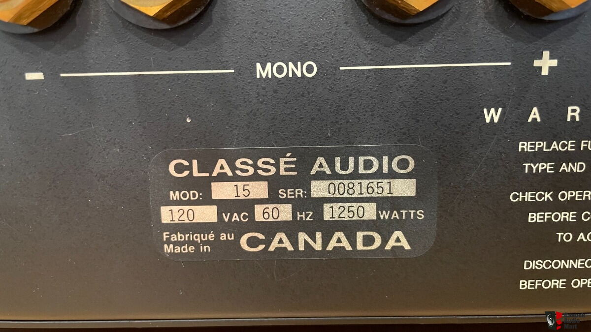 SUPER RARE CLASSE' AUDIO 15 Power Amp **One Owner** FREE GTA Delivery ...