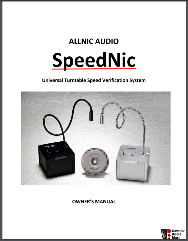 Allnic Audio SPEEDNIC, Universal Turntable Speed Verification System ...