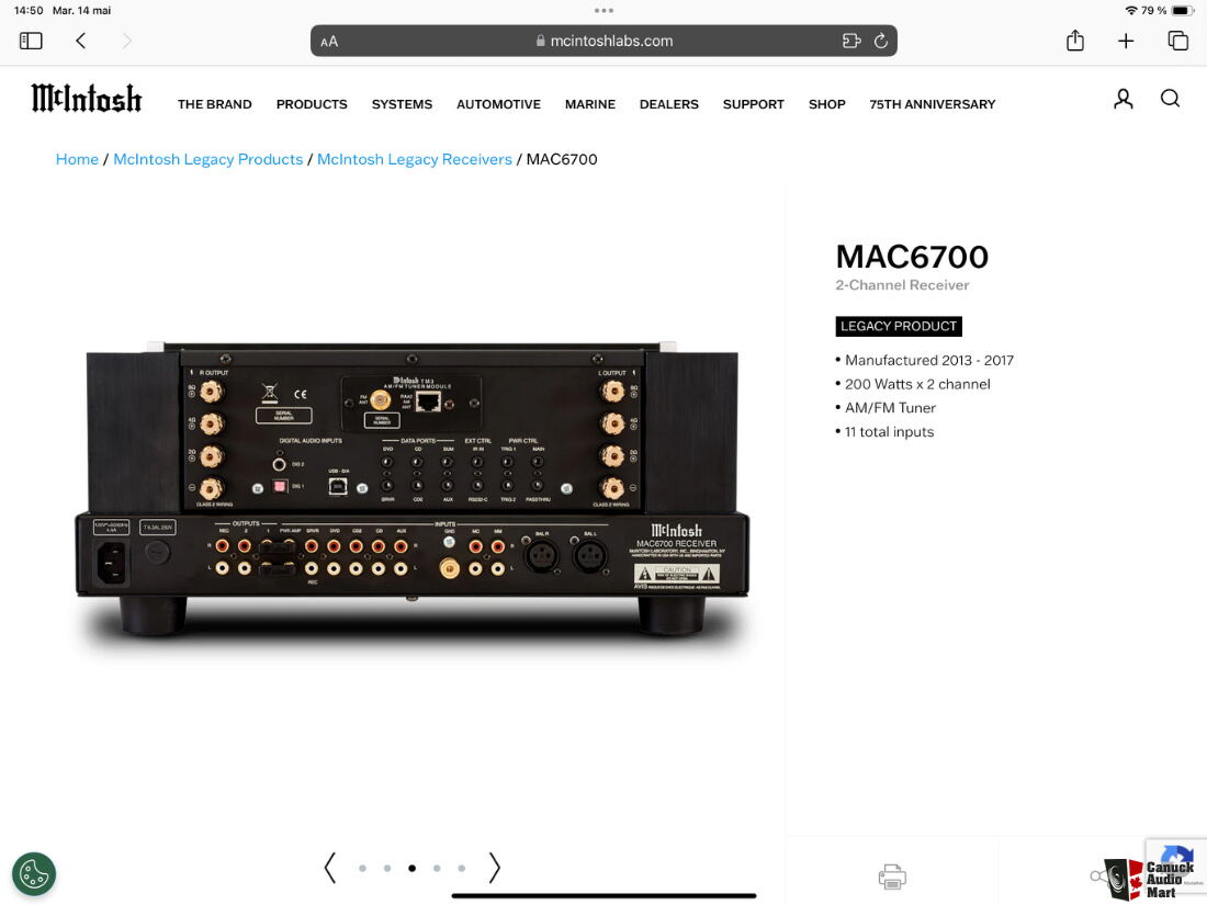 McIntosh MAC6700 Integrated Amplifier and TM-3 Tuner module,Double Box ...