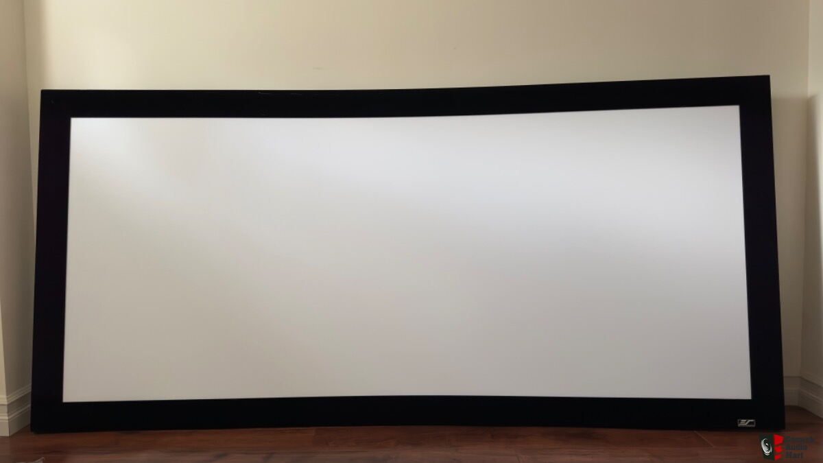 Elite Screens Lunette Series, 96-inch 2.35:1, Curved Fixed Frame ...