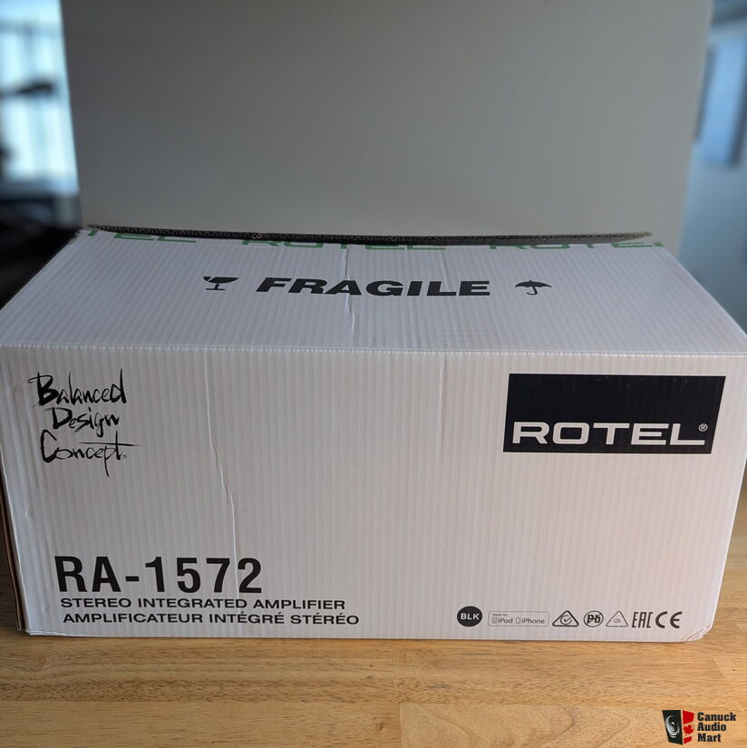 Rotel RA-1572 Stereo Integrated Amplifier w/Remote +Bluetooth & DAC ...