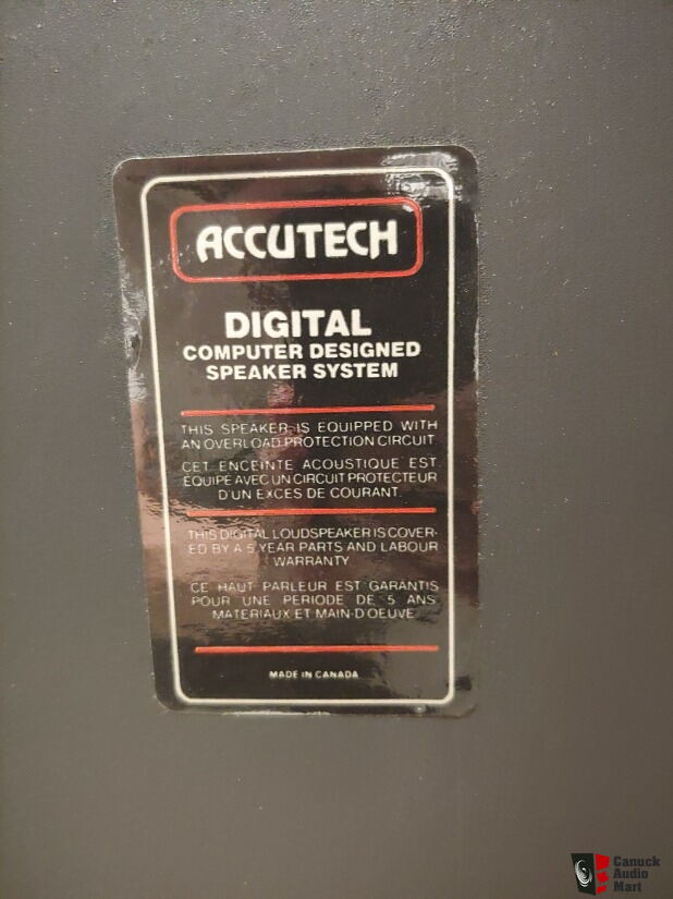 Canadian made Accutech speakers AR-5BLK-II Photo #5396772 - Canuck ...