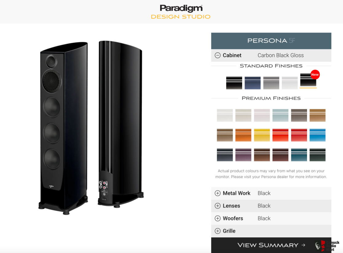 ISO: Paradigm Persona 5F, 3F. B & C (Prefer in Black) & Mark Levinson ...