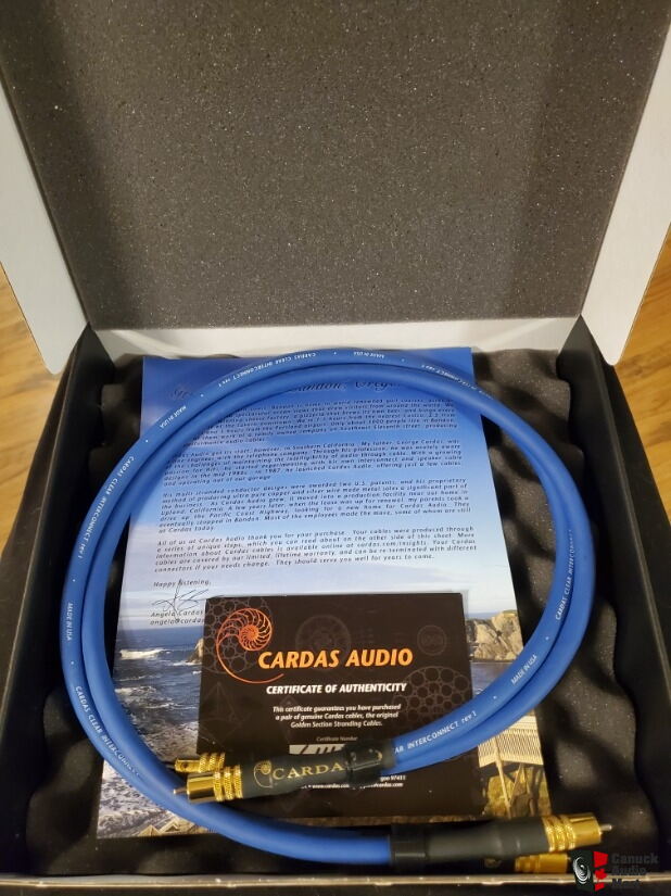 Cardas - Clear Rev1 Interconnect RCA 1M Photo #5417618 - Canuck Audio Mart