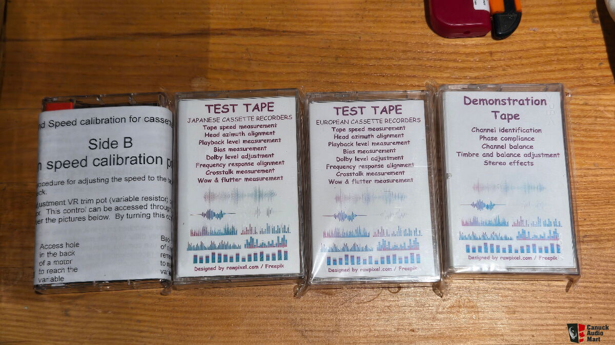 Cassette deck calibration test tapes For Sale - Canuck Audio Mart