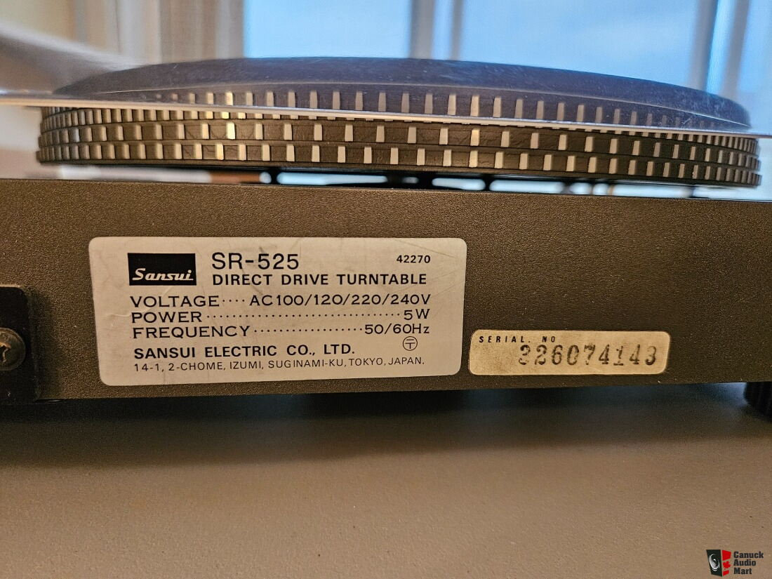 Sansui SR-525 Direct Drive Vintage Turntable Photo #5447208 - US Audio Mart