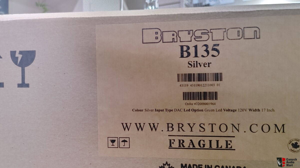 Bryston B135 Cubed with DAC in Silver Photo #5448195 - Canuck Audio Mart