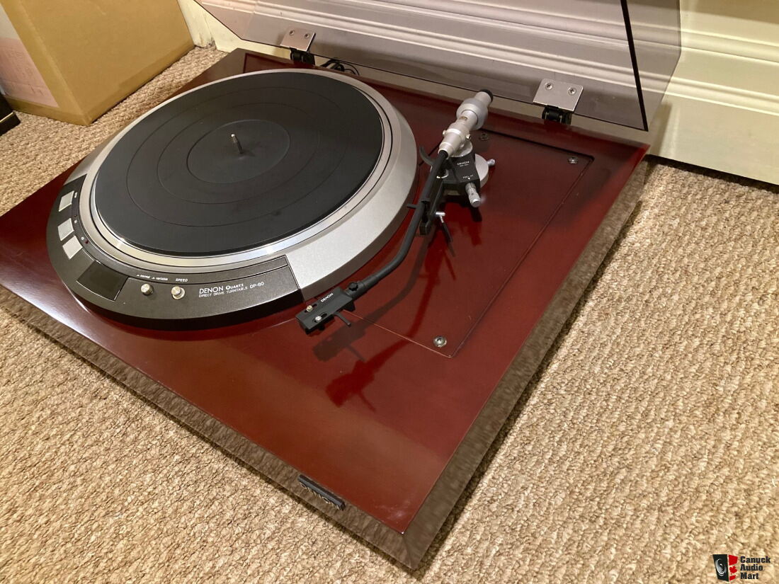 Denon DP-80 top model turntable with Denon DA-401 carbon fibre tonearm ...