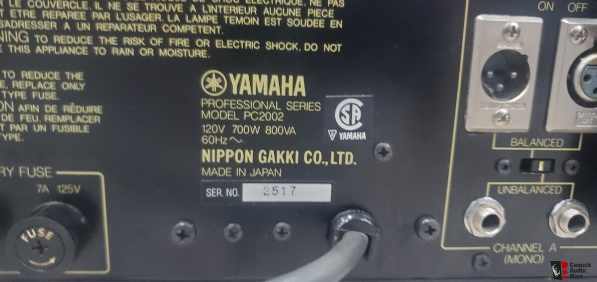 Yamaha pc2002 power amplifier Photo #5472608 - Canuck Audio Mart