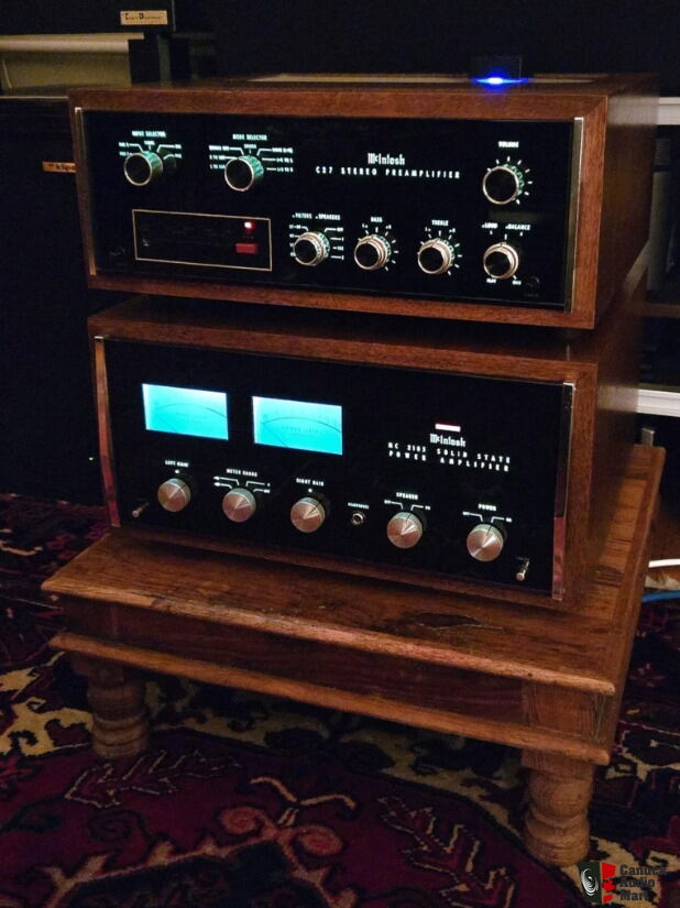 Vintage McIntosh power amp and preamp combo, with factory walnut cases ...