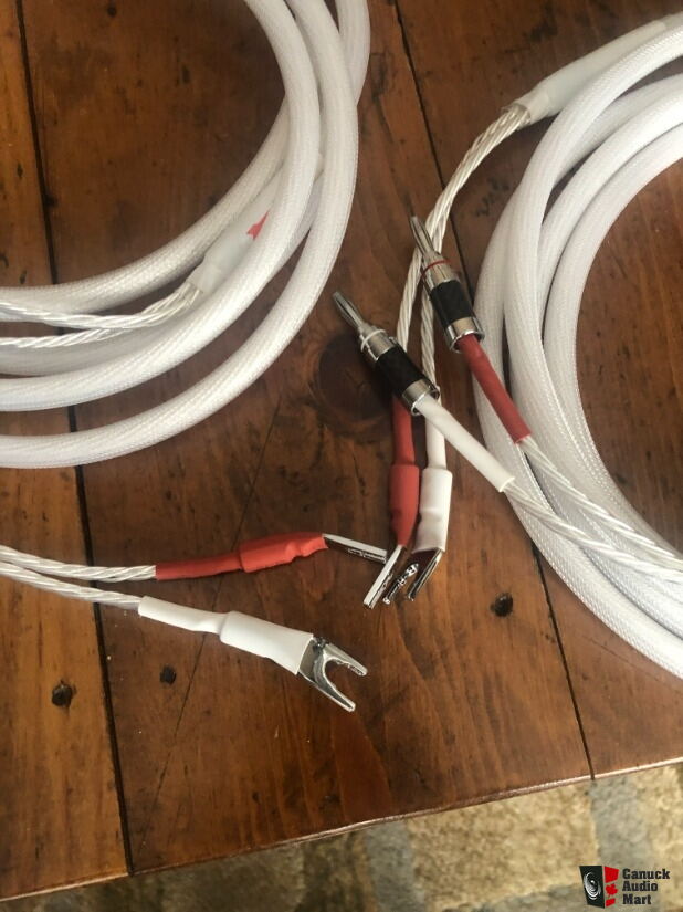 1 Pair HIFI Silver Plated Speaker Cables 7N OCC wire - 3M Photo ...