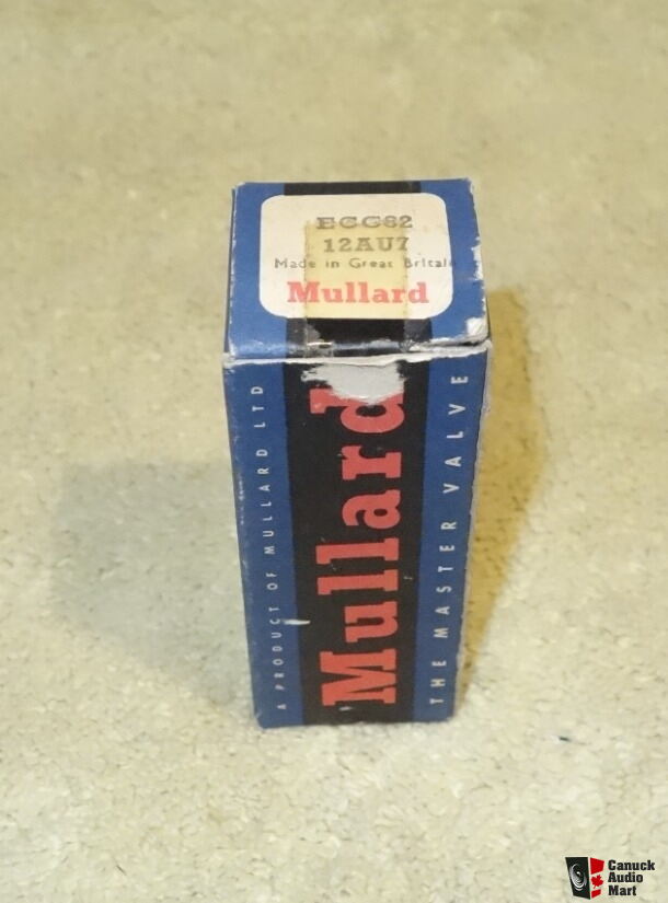 Mullard 12AU7 Long Plate D getter k61 B7K tube new in box Photo ...