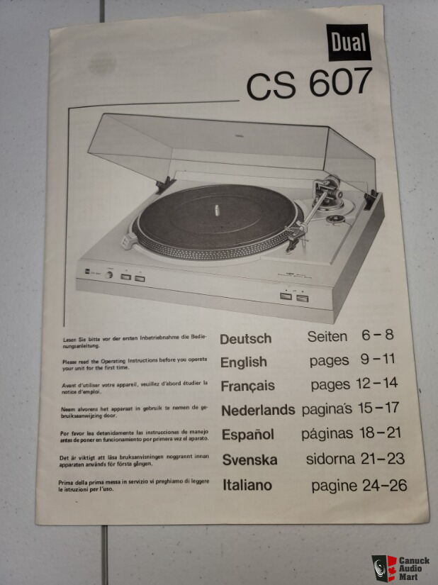 Dual CS 607 Turntable Photo #5494877 - Canuck Audio Mart