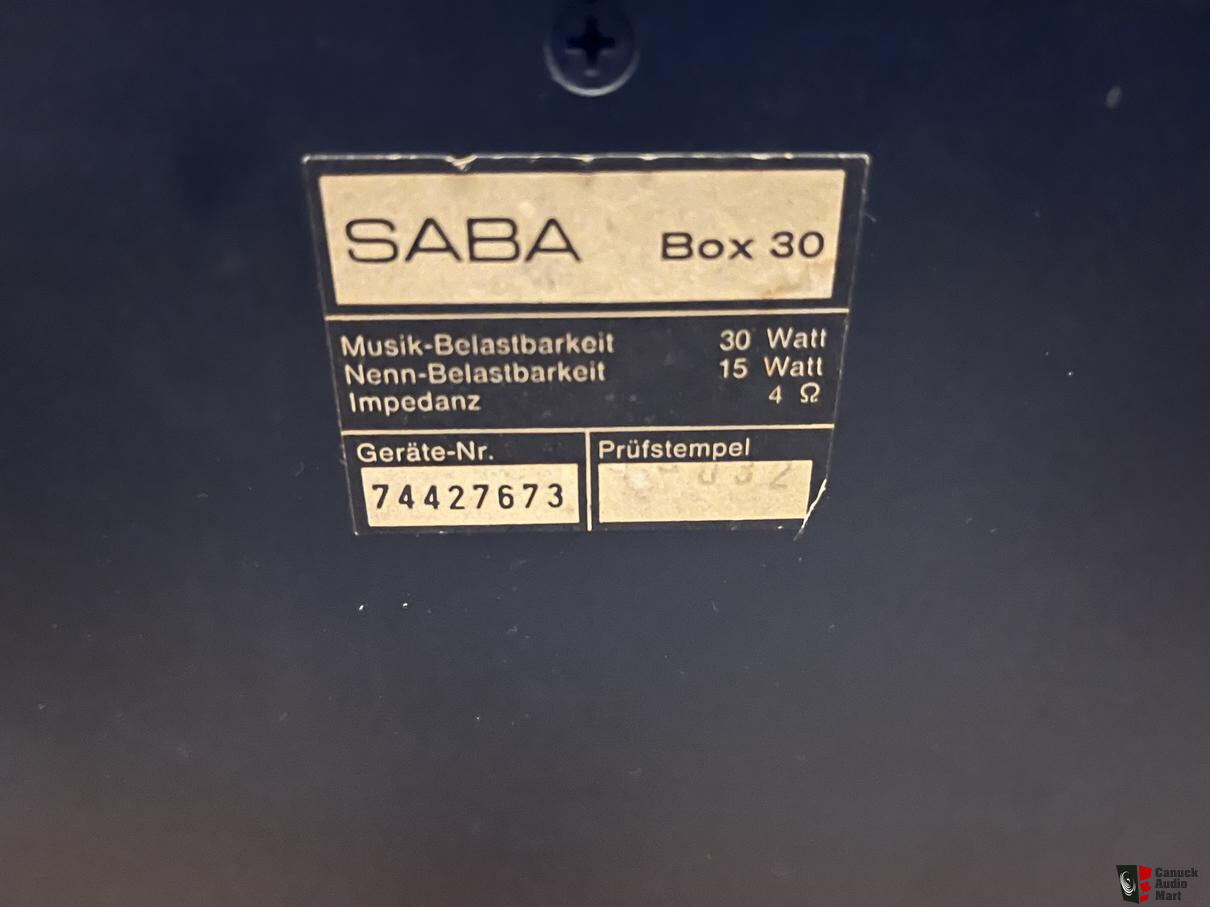 Saba "Box 30" extension speakers for tube radio Photo #5500159 - Canuck ...