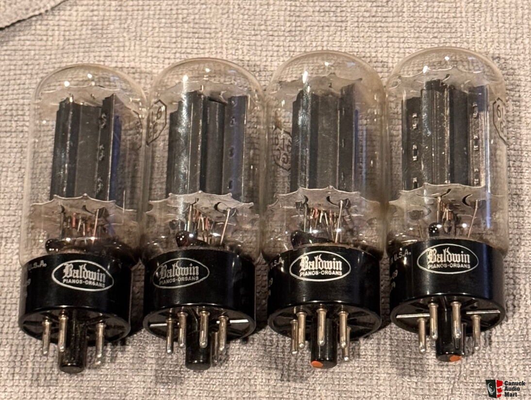 Baldwin RCA Black Plates 6L6GC Amplifier Power Tubes (QUAD) NOS For ...