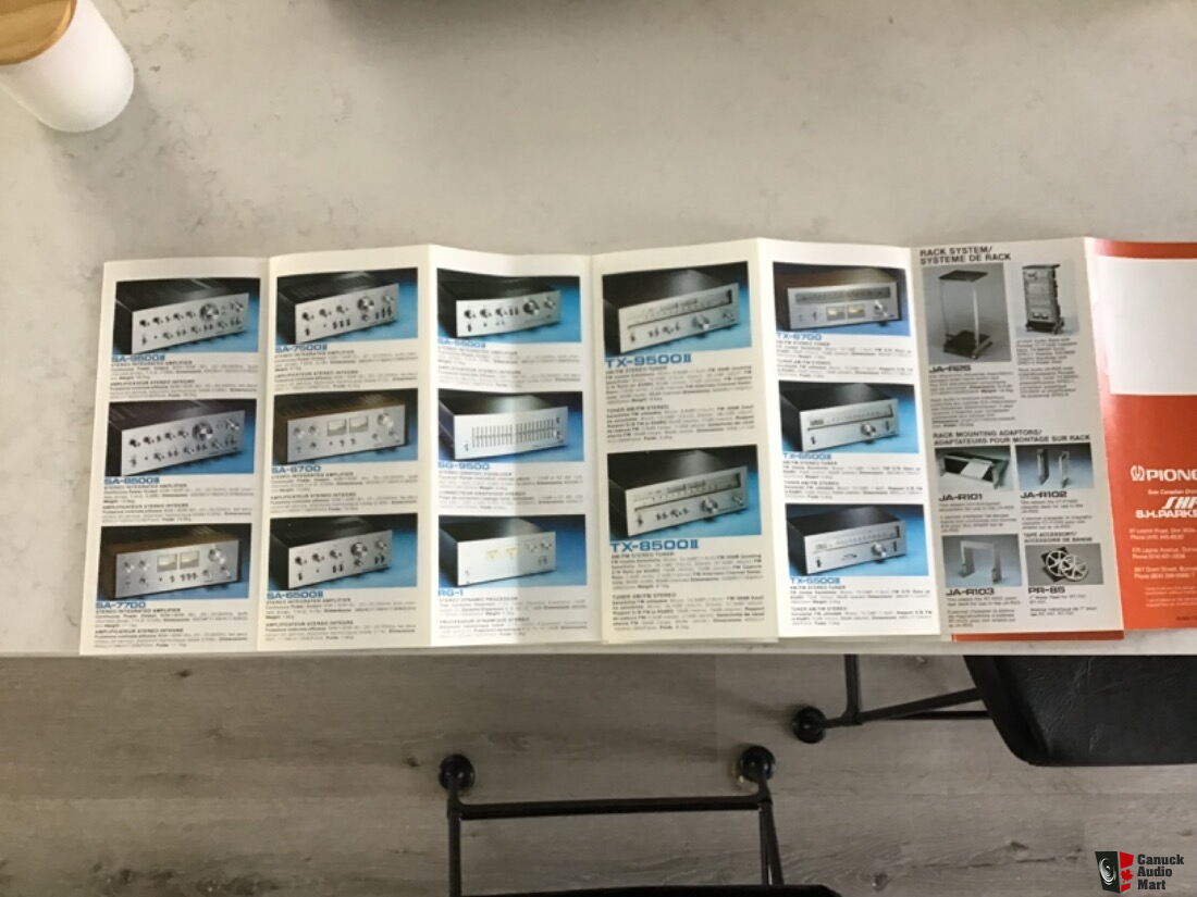 1978 Pioneer Stereo Product Brochure Foldout Photo #5525096 - UK Audio Mart