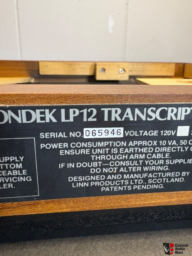 Linn lp12 plinth Photo #5525586 - Canuck Audio Mart