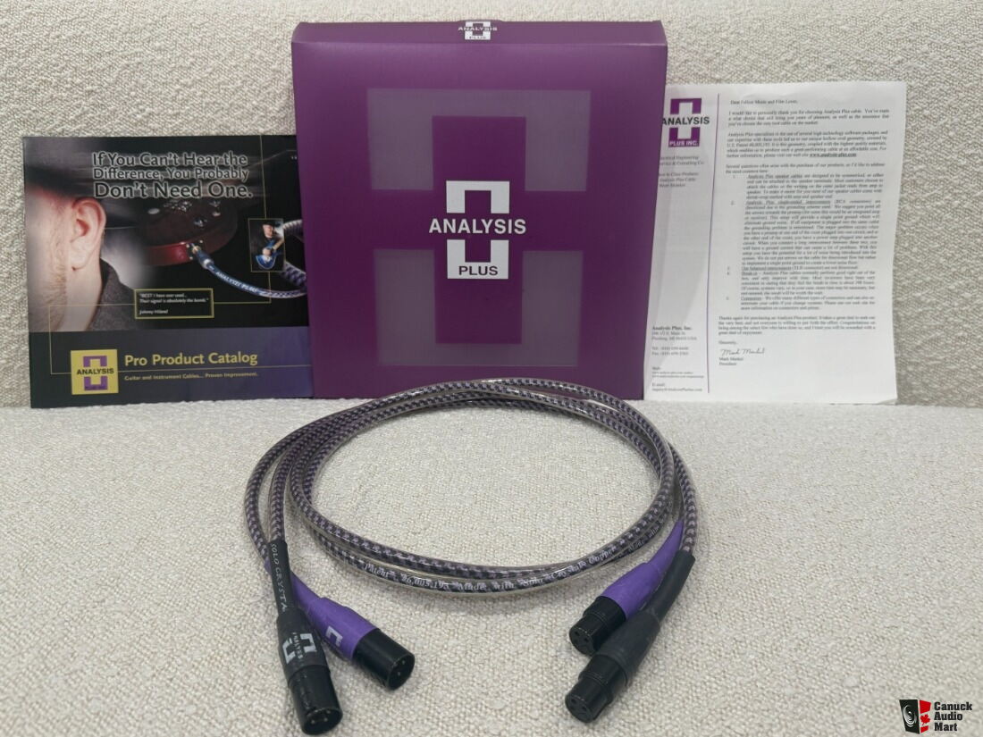Analysis Plus - Solo Crystal Oval XLR Interconnects 1.5m - Shipping ...