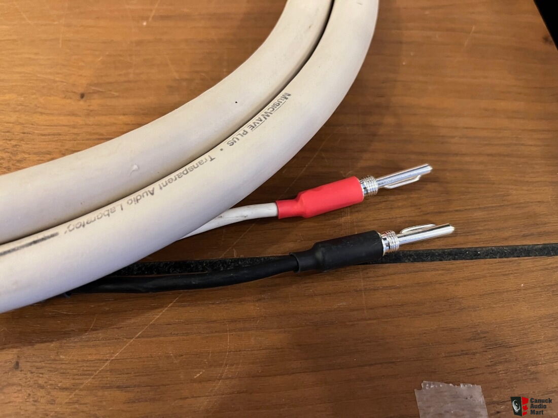 Transparent Cable MusicWave Speaker Cable Wire 8 foot X 2 with banana ...