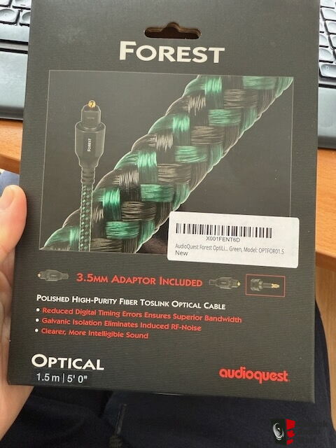AudioQuest 1.5m Forest Optical Toslink Optical Cable - New Condition ...