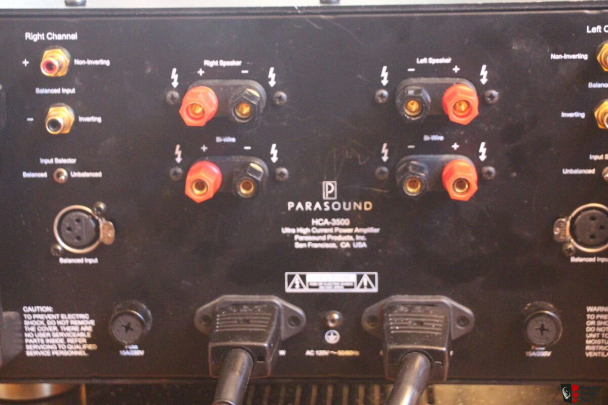 Parasound HCA-3500, 350/500W/CAN. POWER Amplifier PAR John Curl. Made ...
