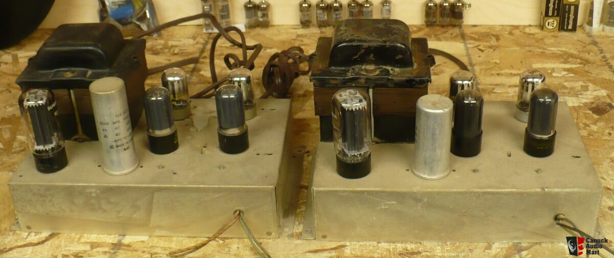 Pair of Philips 6V6 Mono Block Tube Amplifiers For Rebuild For Sale ...