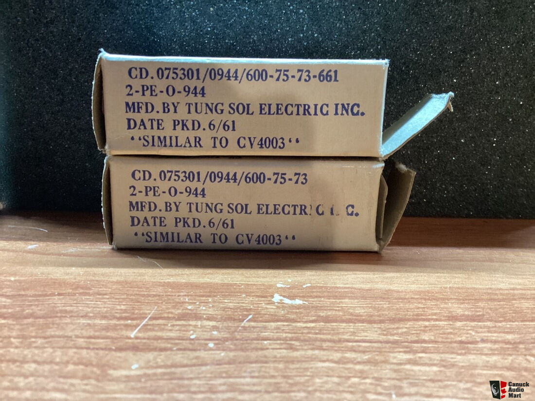 Tung Sol NOS, 6189 pair(elite 12au7).....the American cv4003, in all ...