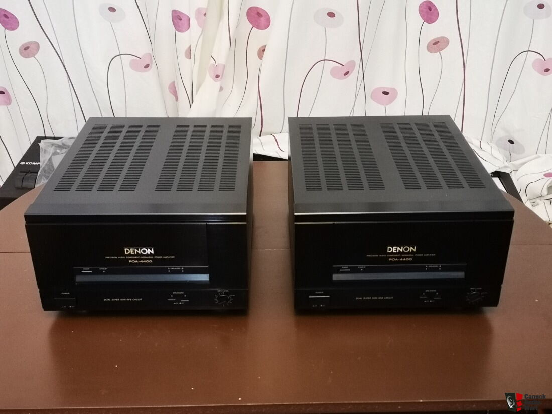 A Pair of Denon POA-4400 Monoblock Amplifiers in Excellent Condition ...