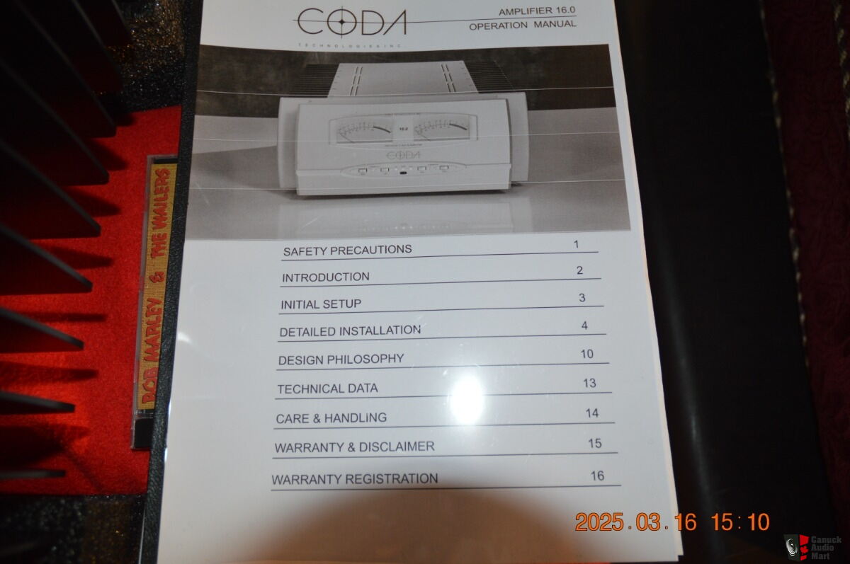 Coda 16 Stereo Amp Photo #5570394 - US Audio Mart