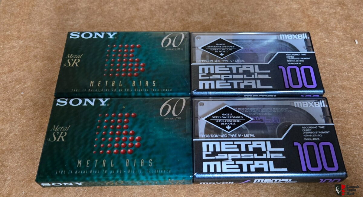 2 Sony Metal-SR 60 2 Maxell Metal 100 NOS Cassettes Photo #5570657 ...