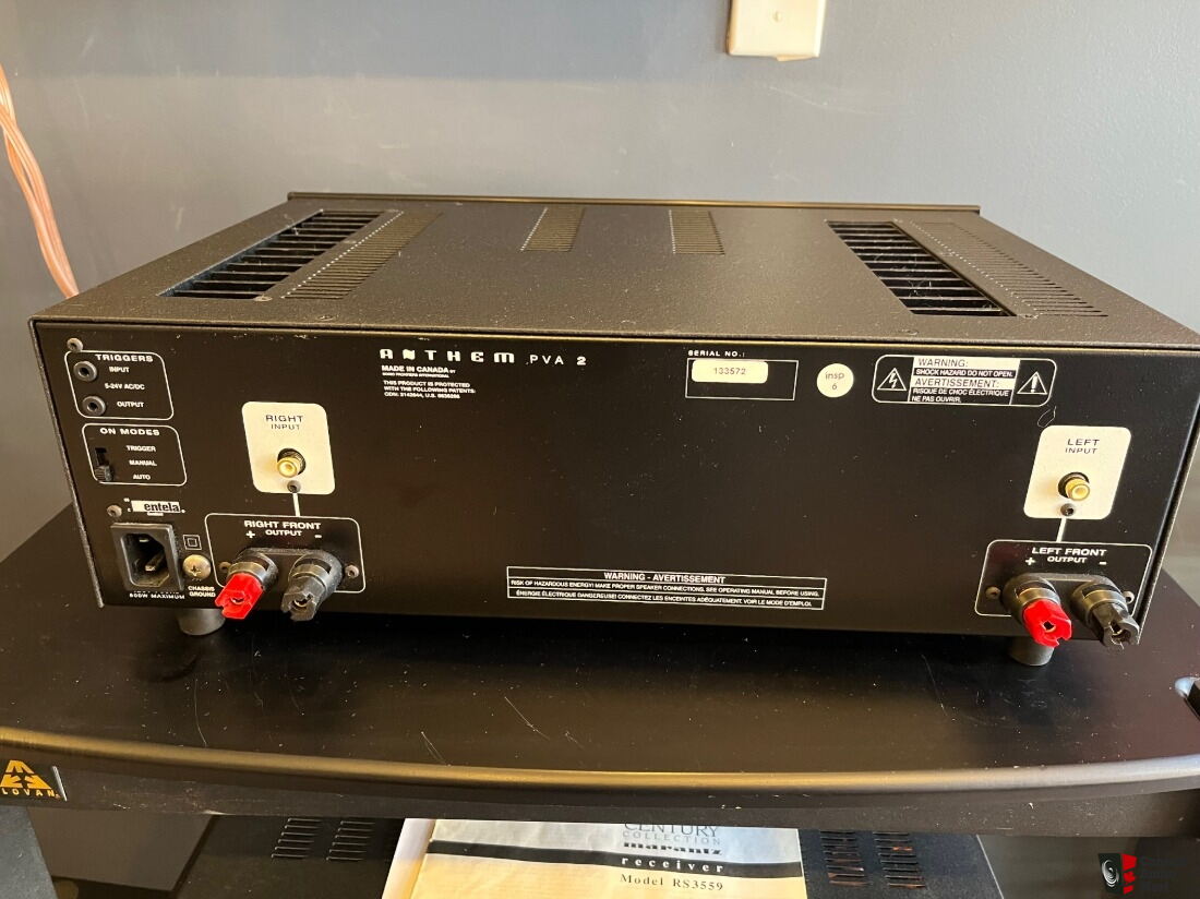 Anthem PVA2 Power Amplifier, great shape! Photo #5575066 - Canuck Audio ...