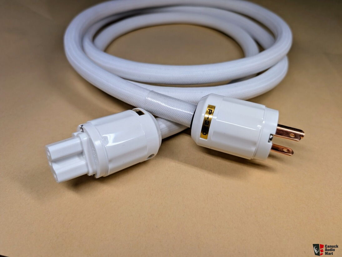 2.0m All-White 10 gauge power cord with pure copper connectors Photo ...