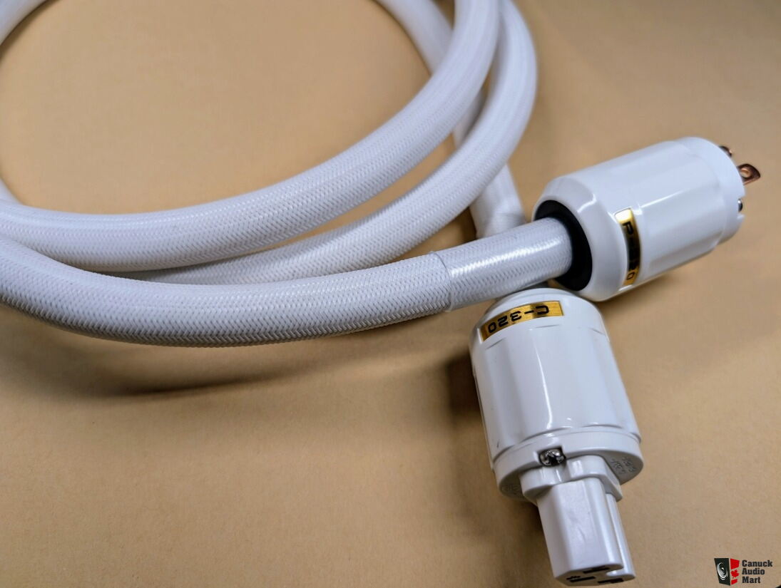 2.0m All-White 10 gauge power cord with pure copper connectors Photo ...