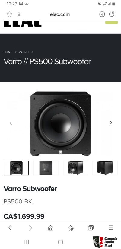 Elac PS-500 Dealer Ad - Canuck Audio Mart