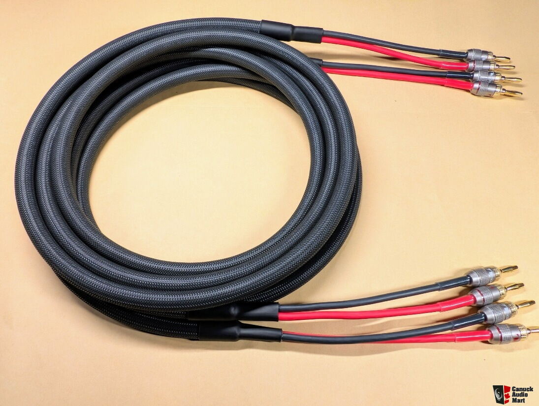 12 gauge Mogami W3103 OFC speaker cables with Nakamichi pure copper ...